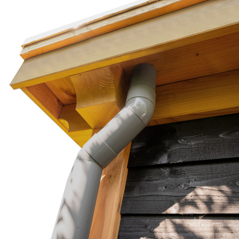 PVC Hemelwaterafvoer Set - Hout gemak - Hout gemak
